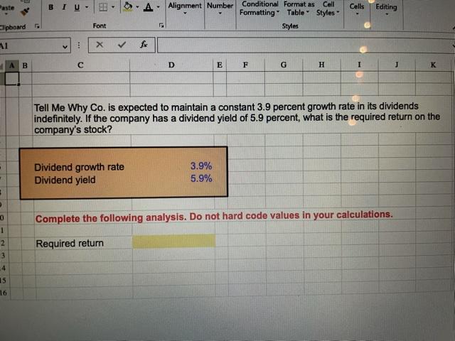 Solved Paste BIU- H- Α. Cells Editing Alignment Number | Chegg.com