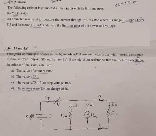 Solved The following resistor is connected in the circuit | Chegg.com