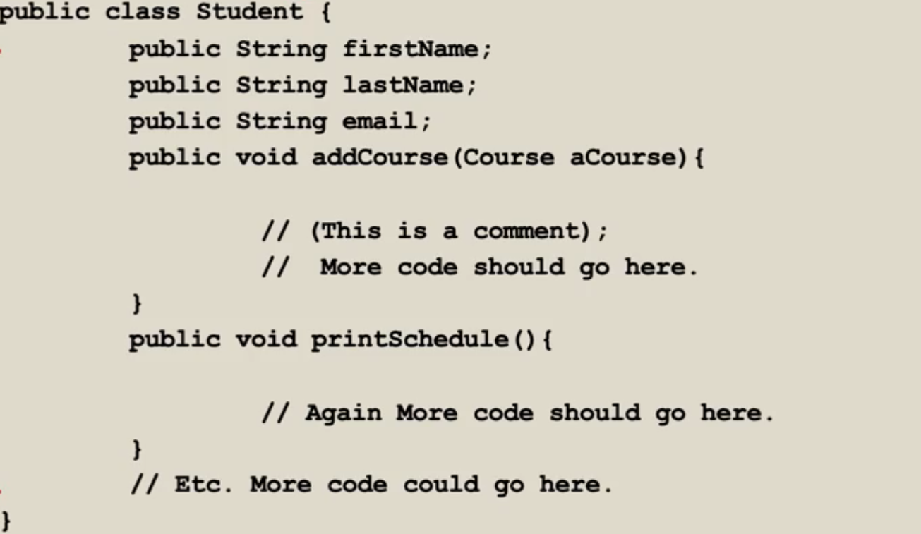 Solved public class Student { public String firstName; | Chegg.com