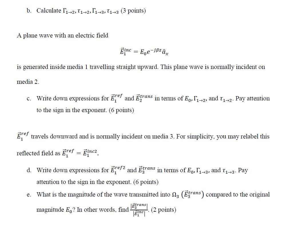 Solved Problem 8 (20 points) - Normal Plane Wave Incidence | Chegg.com