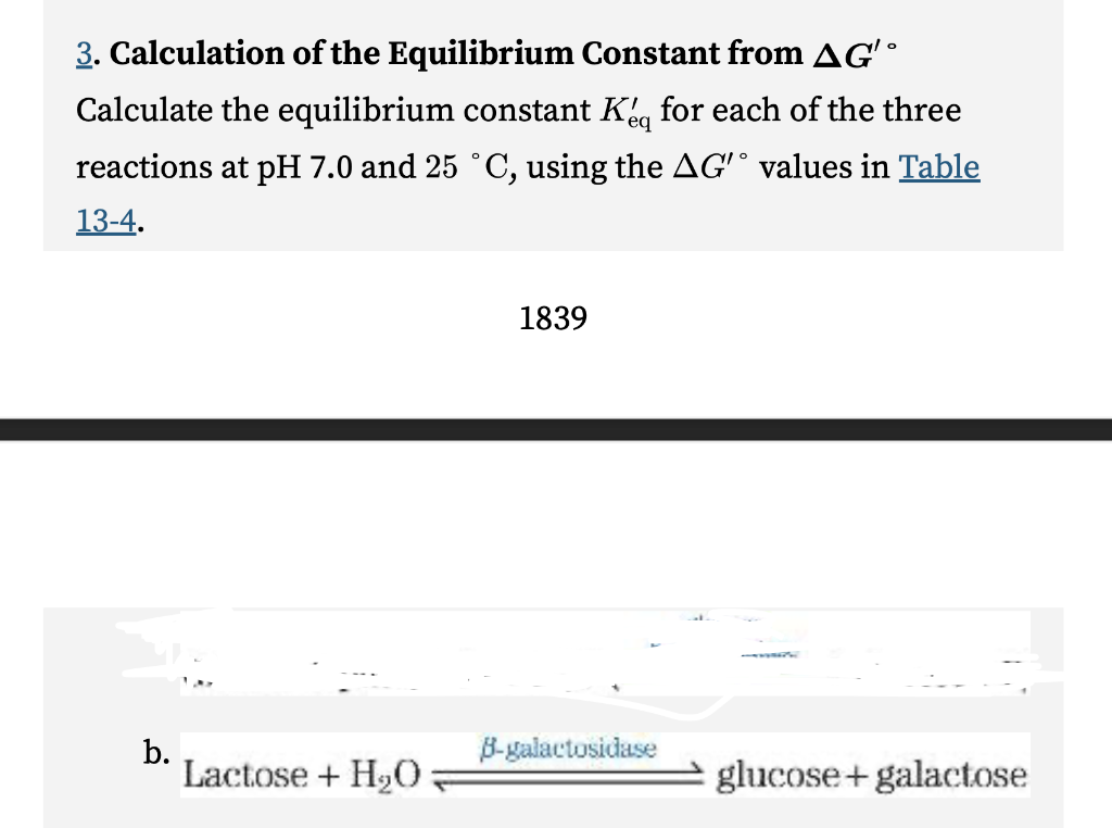 Solved 3 Calculation Of The Equilibrium Constant From Δg′∘