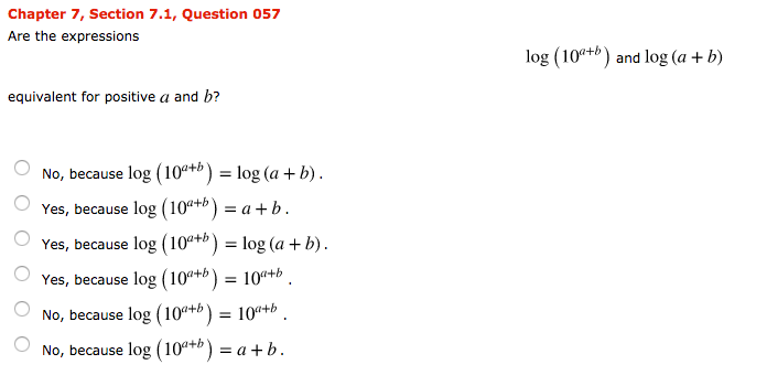 Solved Chapter 7, Section 7.1, Question 057 Are the | Chegg.com
