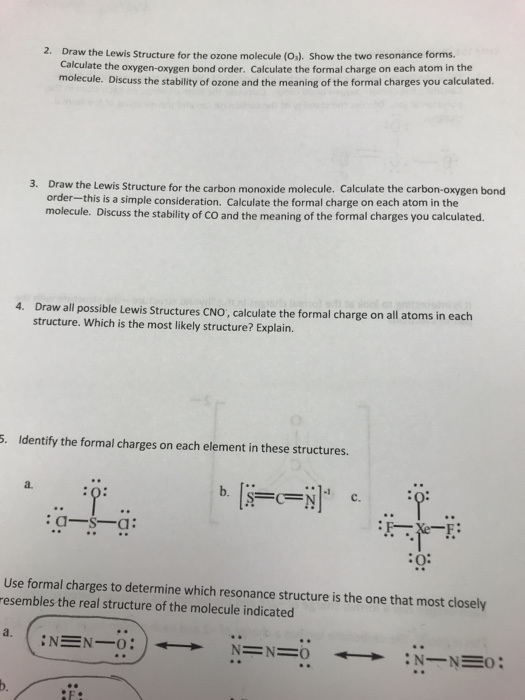 Solved 2. Draw the Lewis Structure for the ozone molecule | Chegg.com