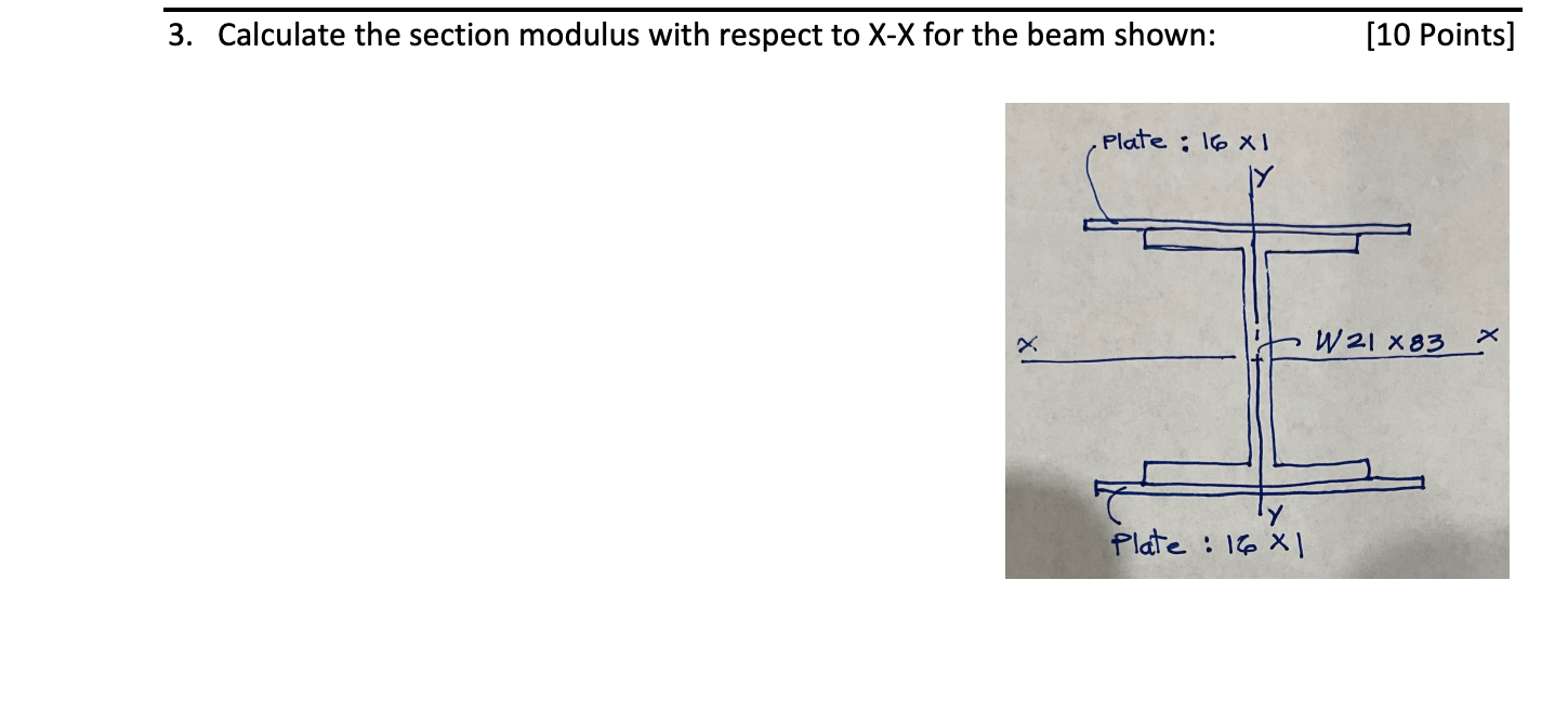 Solved Calculate the section modulus with respect to x-x | Chegg.com