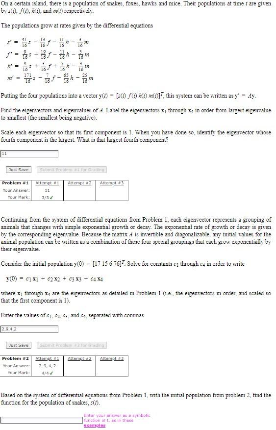 Solved On a certain island, there is a population of snakes, | Chegg.com