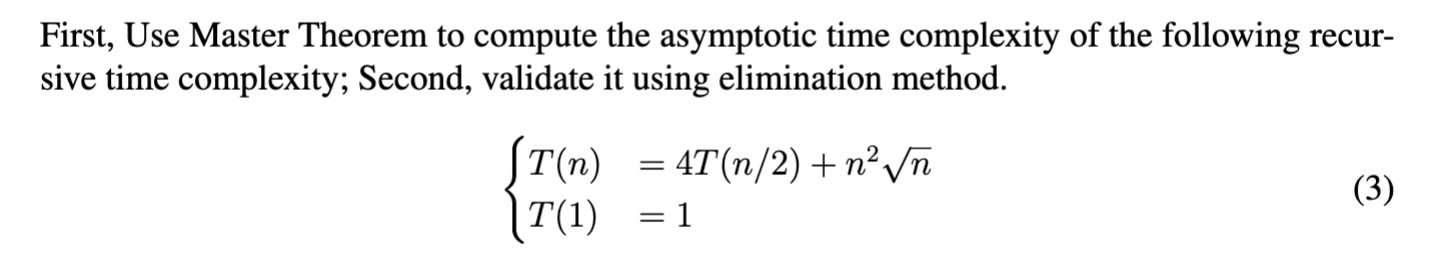 Solved First, Use Master Theorem to compute the asymptotic | Chegg.com