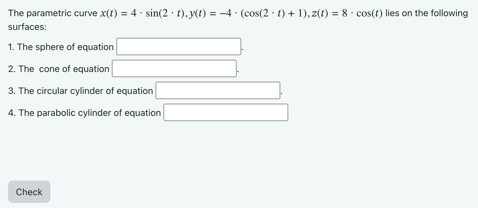Solved The parametric curve | Chegg.com