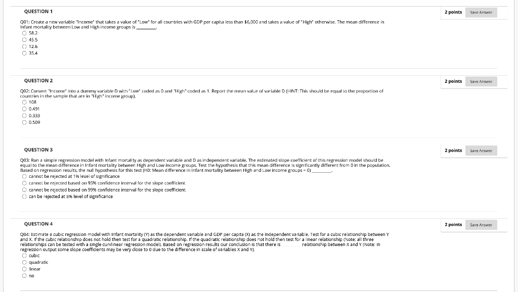 Solved QUESTION 5 2 points Save Answer Q05: Estimate linear, | Chegg.com