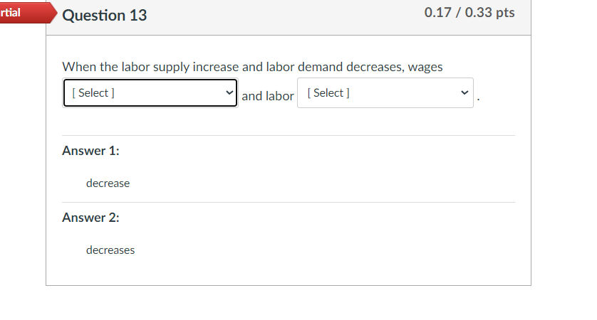 Solved Question 13When the labor supply increase and labor | Chegg.com