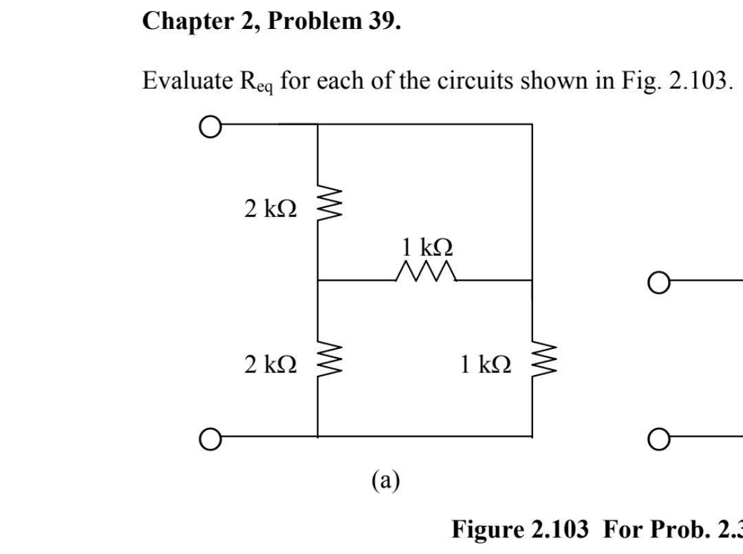 Solved Chapter 2, Problem 39. Evaluate Req for each of the | Chegg.com
