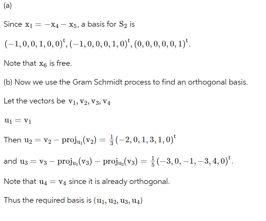 Solved 7. Let S1 be the one dimensional subspace R6 defined | Chegg.com