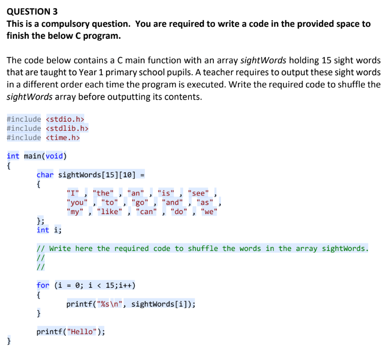Solved This is a compulsory question. You are required to | Chegg.com