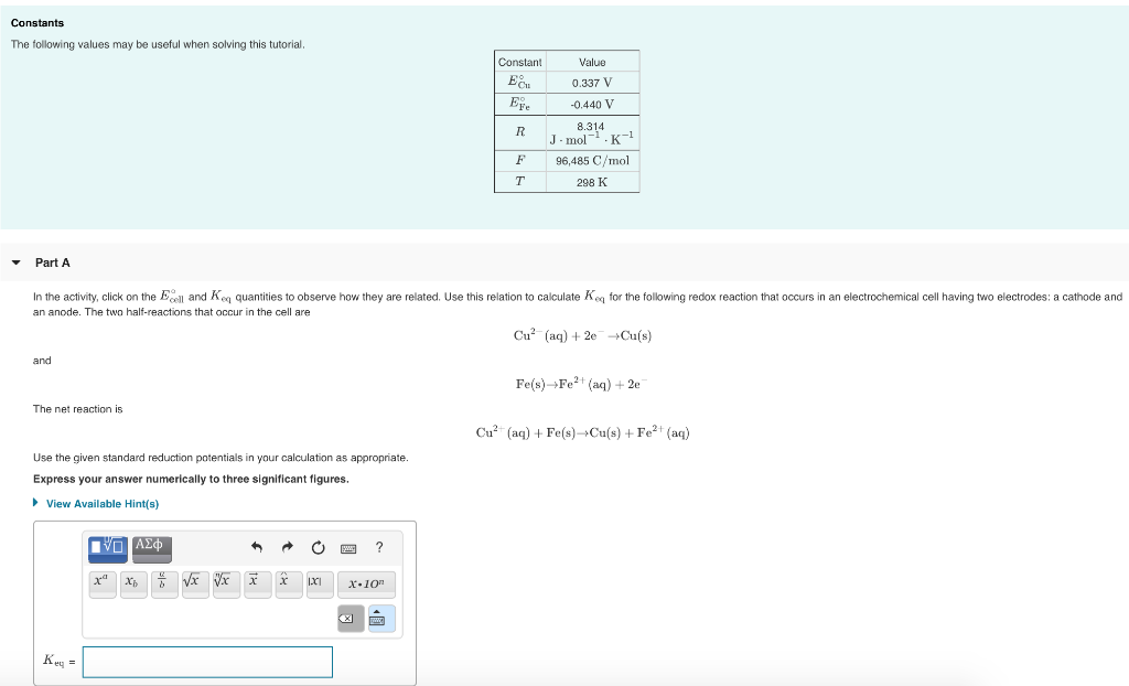 Solved The following values may be useful when solving this | Chegg.com