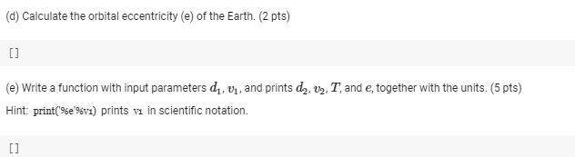 Solved Problem 2: Planetary orbits (20 pts) (Adapted from | Chegg.com
