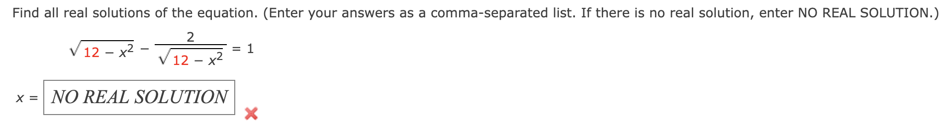 Solved Find all real solutions of the equation. (Enter your | Chegg.com
