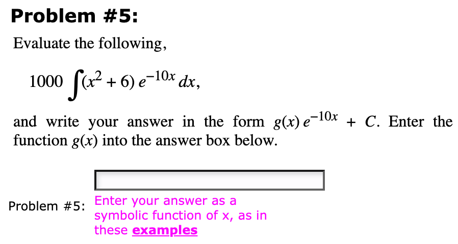 Solved Problem \#5: Evaluate the following, | Chegg.com