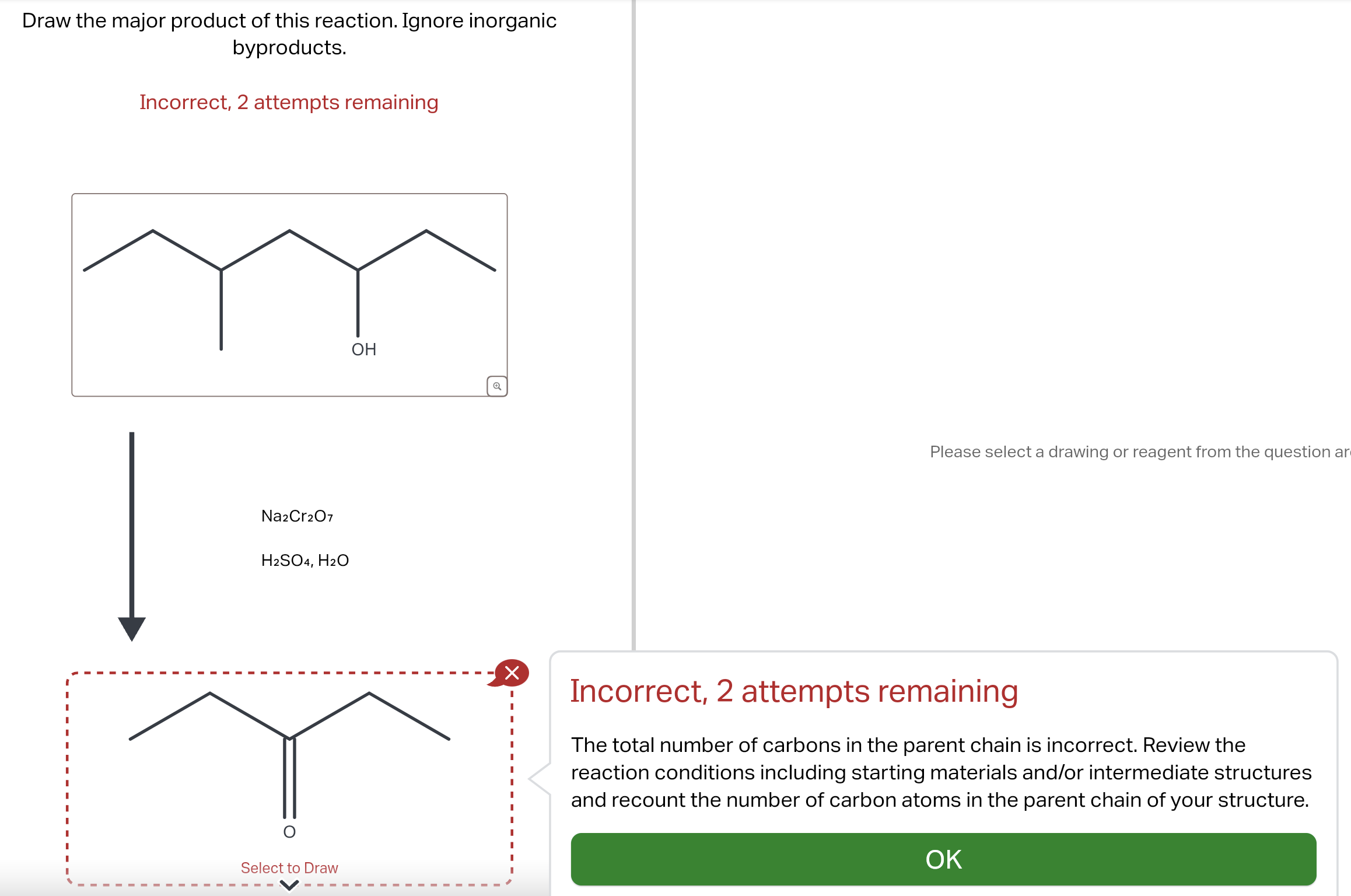 Solved Please select a drawing or reagent from the question | Chegg.com
