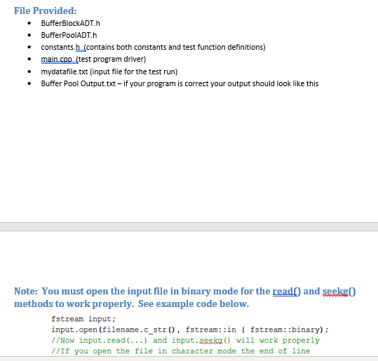 Programming Assignment 3 LRU Buffer Pool Implement a | Chegg.com