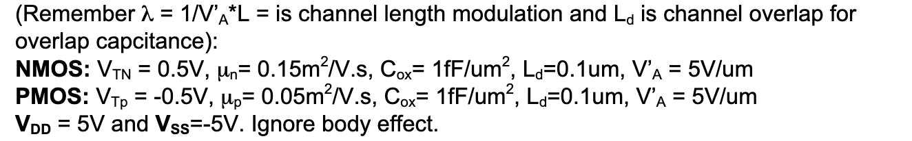 (Remember a = 1N'A*L = is channel length modulation | Chegg.com