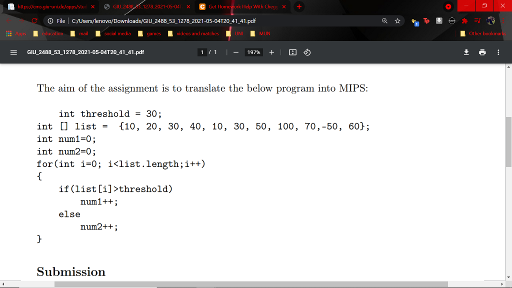 Solved hllps://cms.giu-uni.de/apps/slu X GIU_2499 | Chegg.com