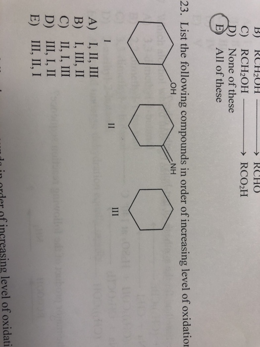 Solved RCHO C) RCH2OH CO2H ) None of these All of these 0 | Chegg.com