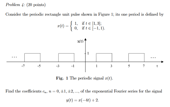Solved Problem #: (20 points) Consider the periodic | Chegg.com