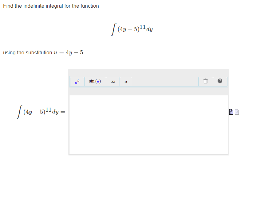 Solved Find the indefinite integral for the function | Chegg.com