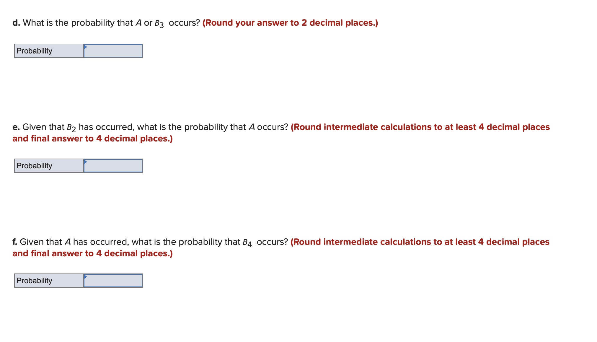 Solved Consider the following joint probability table. | Chegg.com