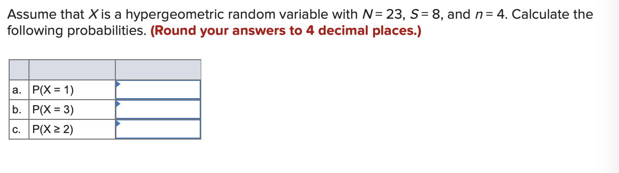 Solved Assume That X Is A Hypergeometric Random Variable 