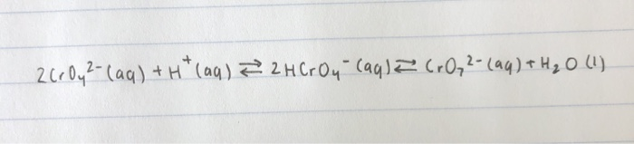 Solved Chromate-Dichromate Equilibrium EquationC1. CaCl2 + | Chegg.com