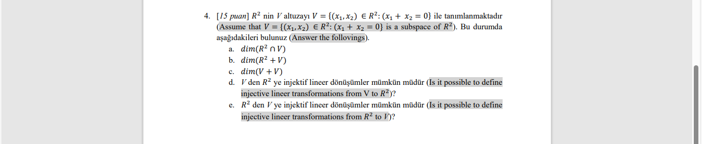 Solved injection methods for linear algerbra | Chegg.com