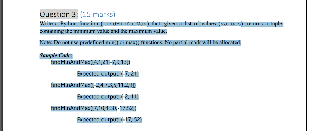 Solved Question 3: (15 marks) Write a Python function | Chegg.com Solved Question 3: (15 marks) Write a Python function | Chegg.com