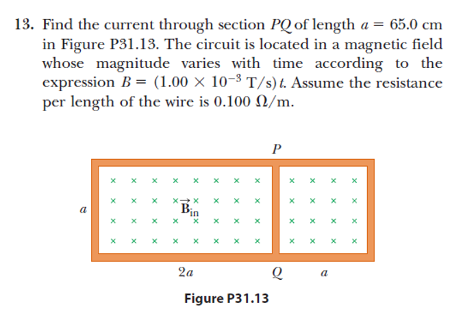 Solved 3. Find the current through section PQ of length | Chegg.com