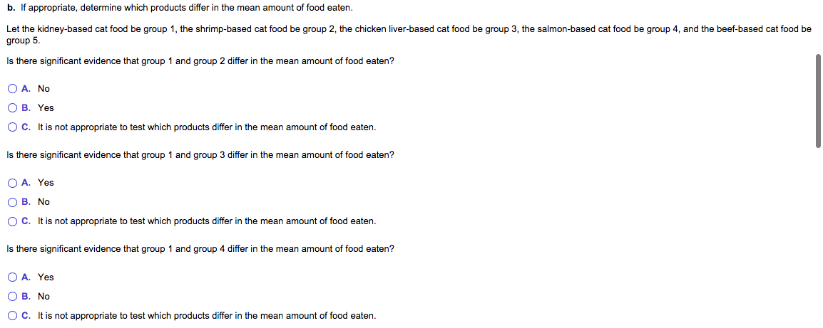 Solved A pet food company conducted an experiment to compare | Chegg.com