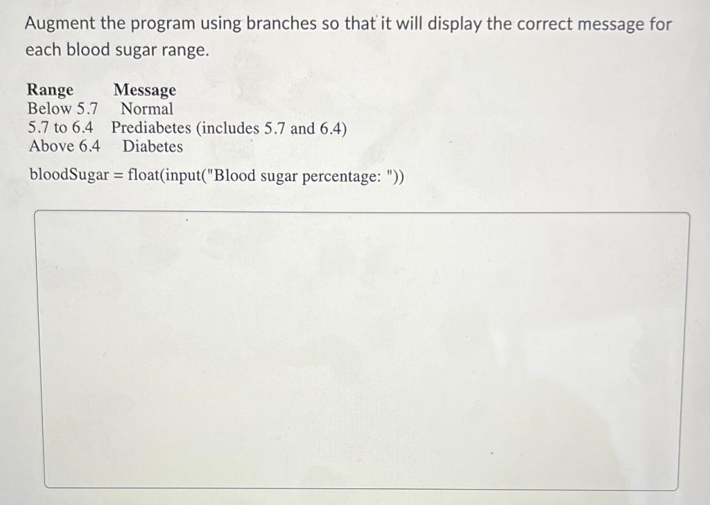 Solved Augment the program using branches so that it will | Chegg.com