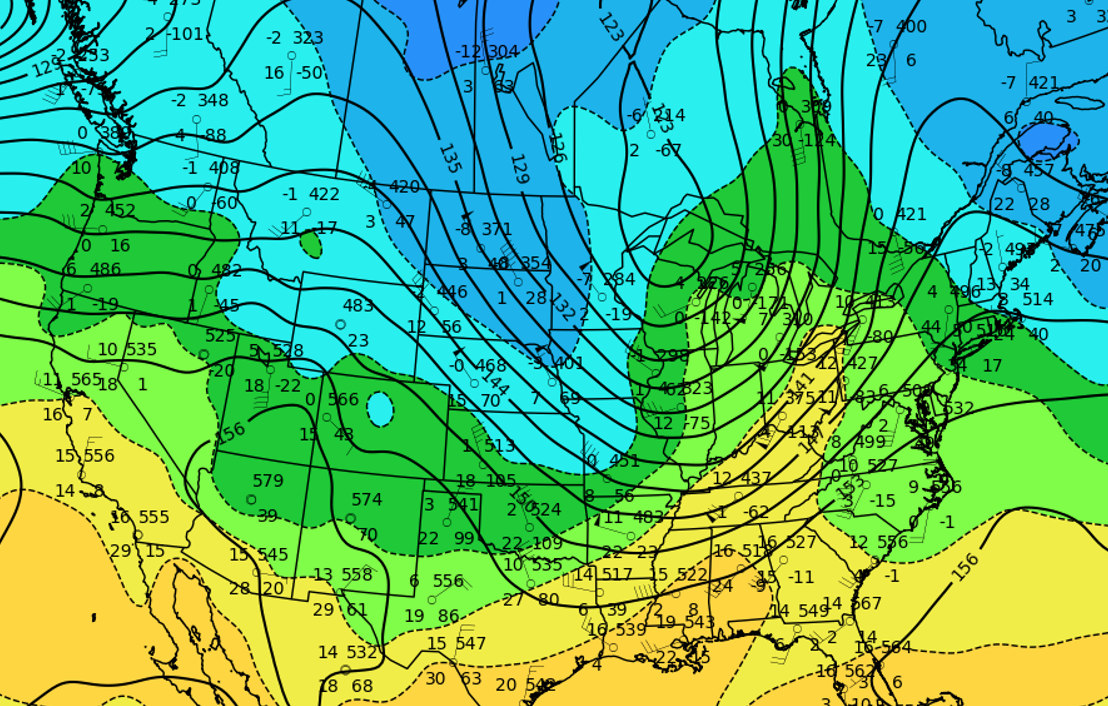 Solved On this 850 mb map, show one area of cold | Chegg.com