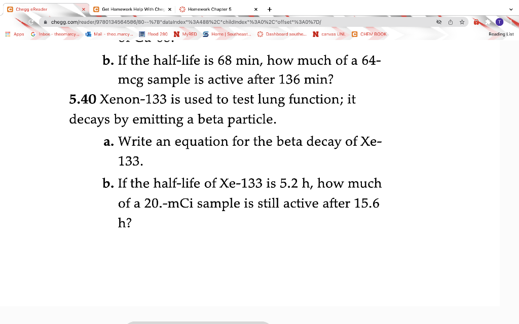 Solved C Chegg eReader C Get Homework Help With Chey x | Chegg.com
