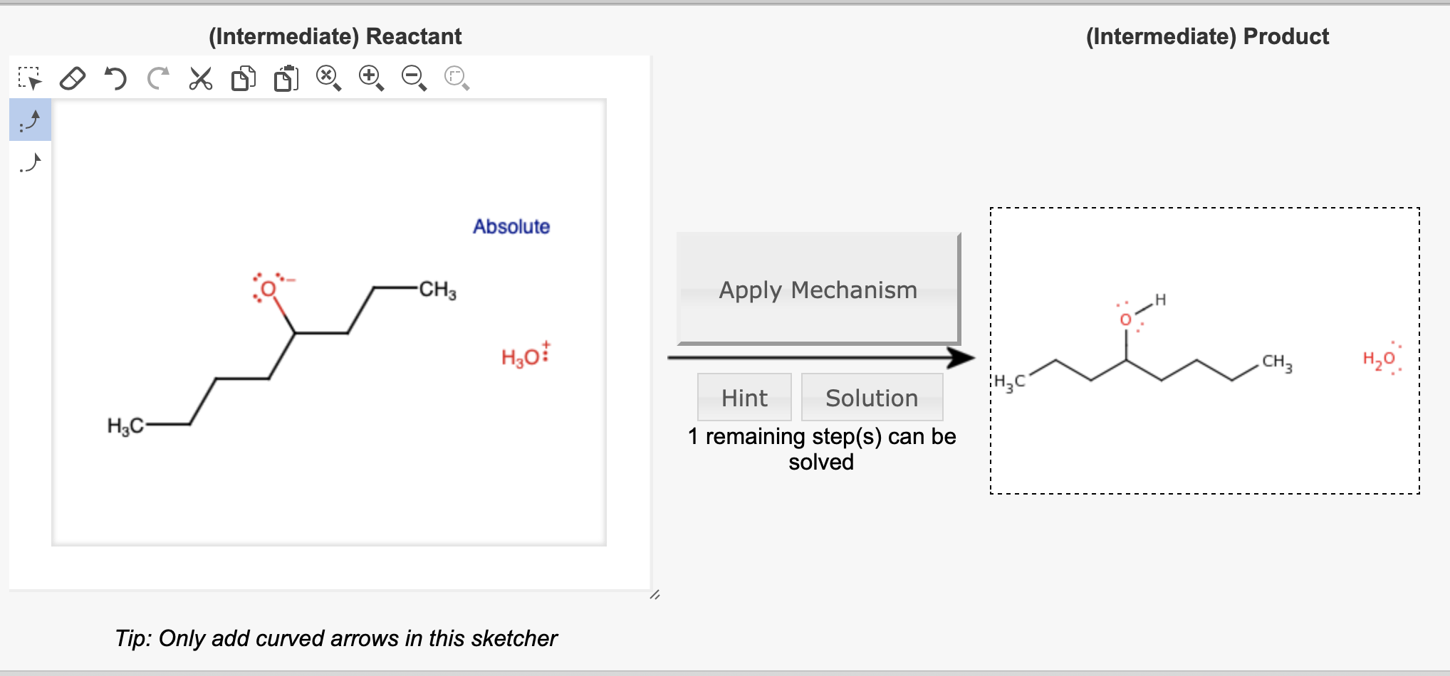 Solved (Intermediate) Product (Intermediate) Reactant 5 см X | Chegg.com