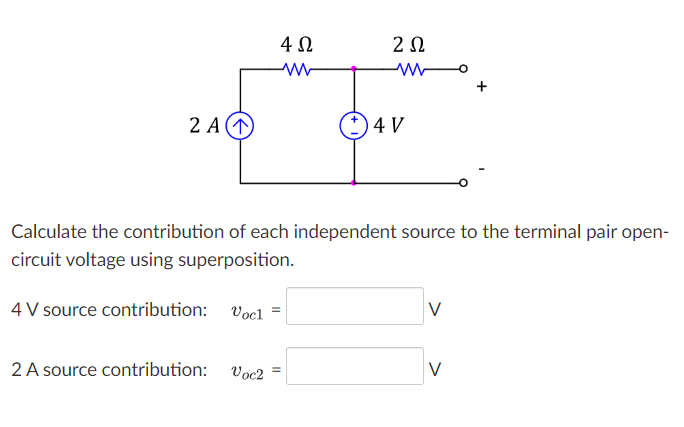 Solved Calculate the contribution of each independent source | Chegg.com