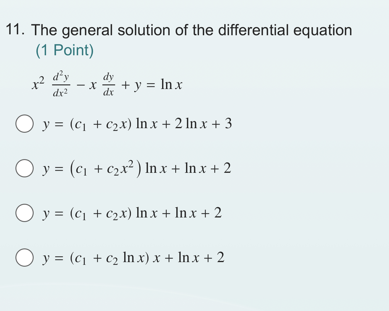 Solved The general solution of the differential equation(1 | Chegg.com