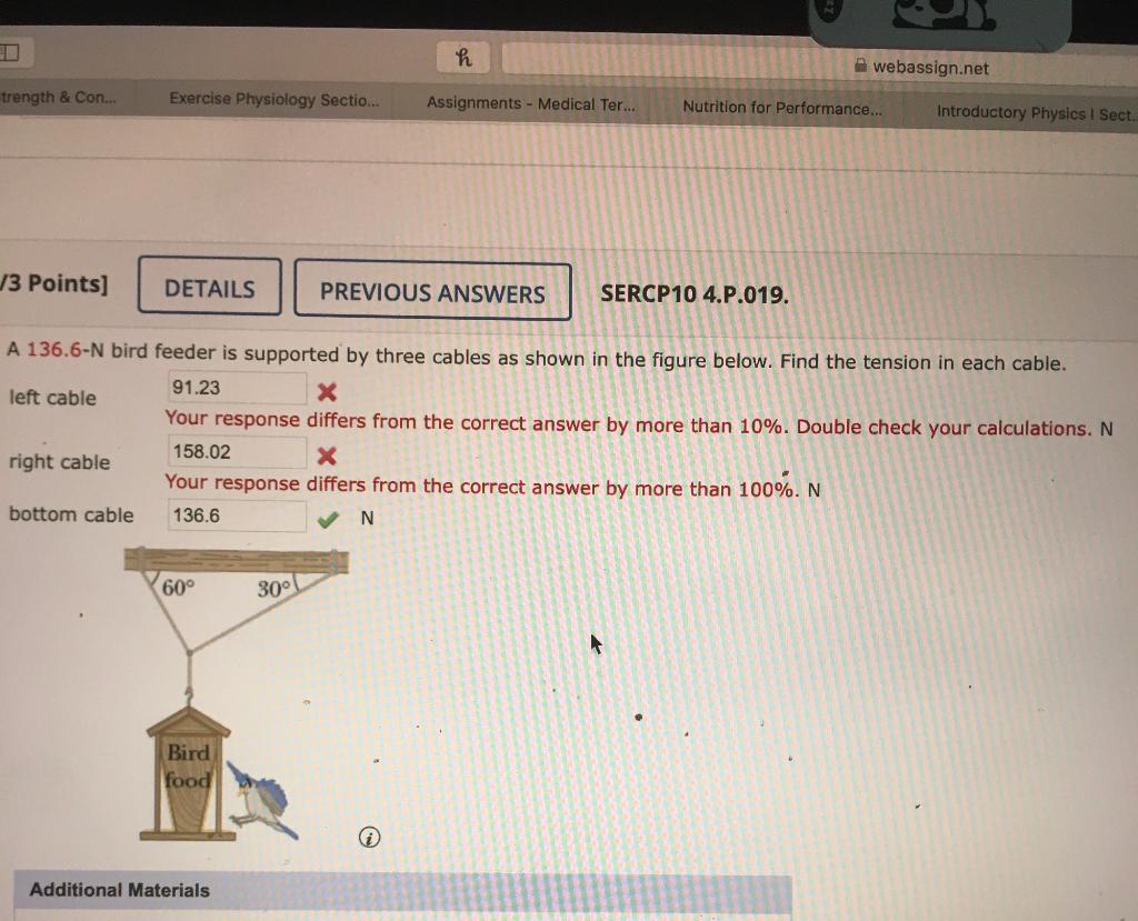 Solved h webassign.net trength & Con... Exercise Physiology | Chegg.com