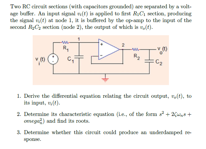Solved Two RC circuit sections (with capacitors grounded) | Chegg.com