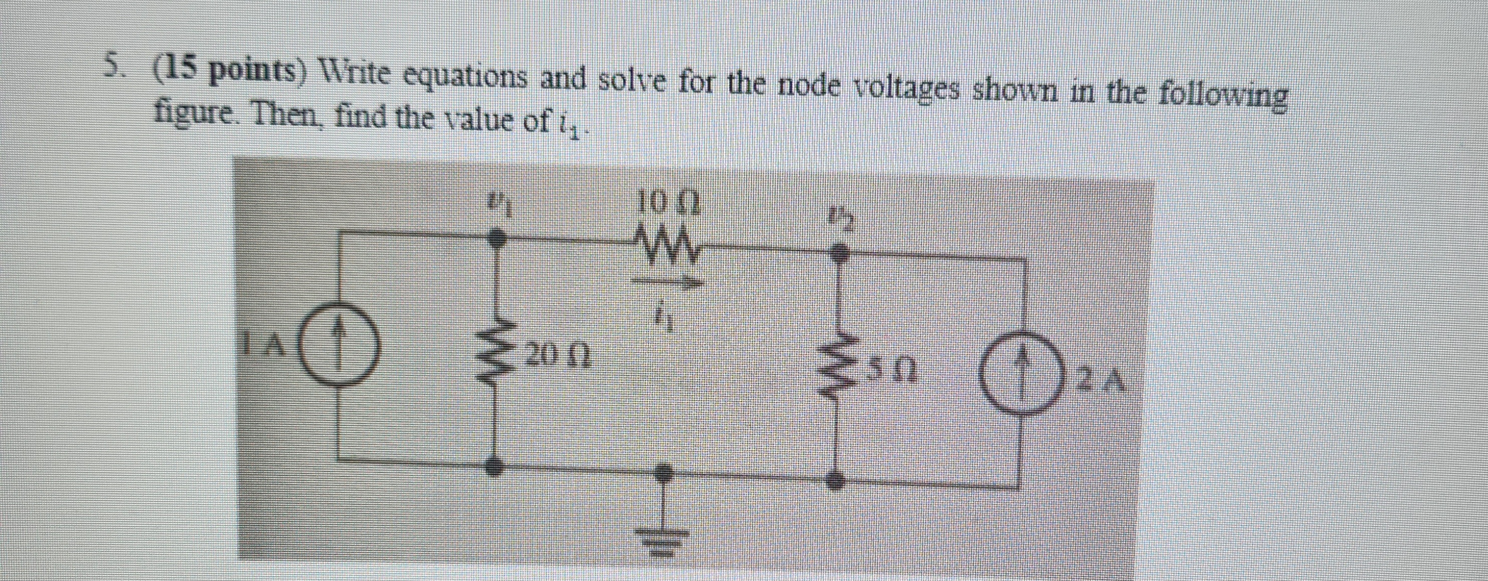 Solved 5. (15 points) Write equations and solve for the node | Chegg.com Solved 5. (15 points) Write equations and solve for the node | Chegg.com