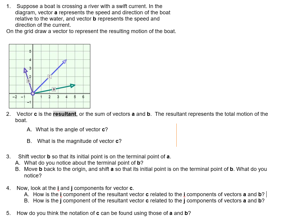 Solved 1 Suppose A Boat Is Crossing A River With A Swift