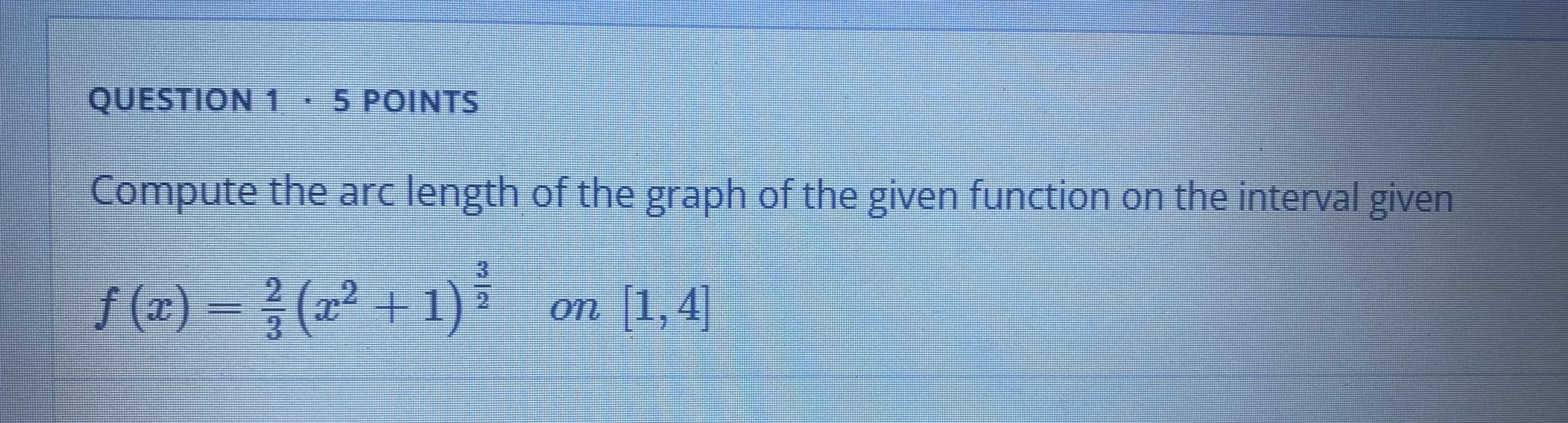 Solved Compute the arc length of the graph of the given | Chegg.com