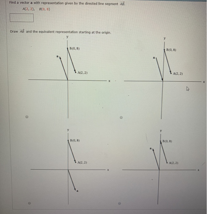 Solved Find a vector a with representation given by the | Chegg.com