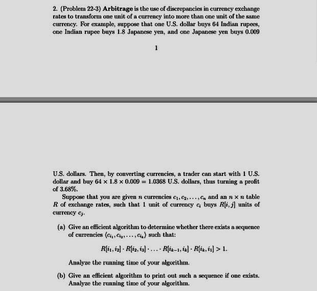Solved (Problem 22-3) ﻿Arbitrage is ﻿the use of | Chegg.com