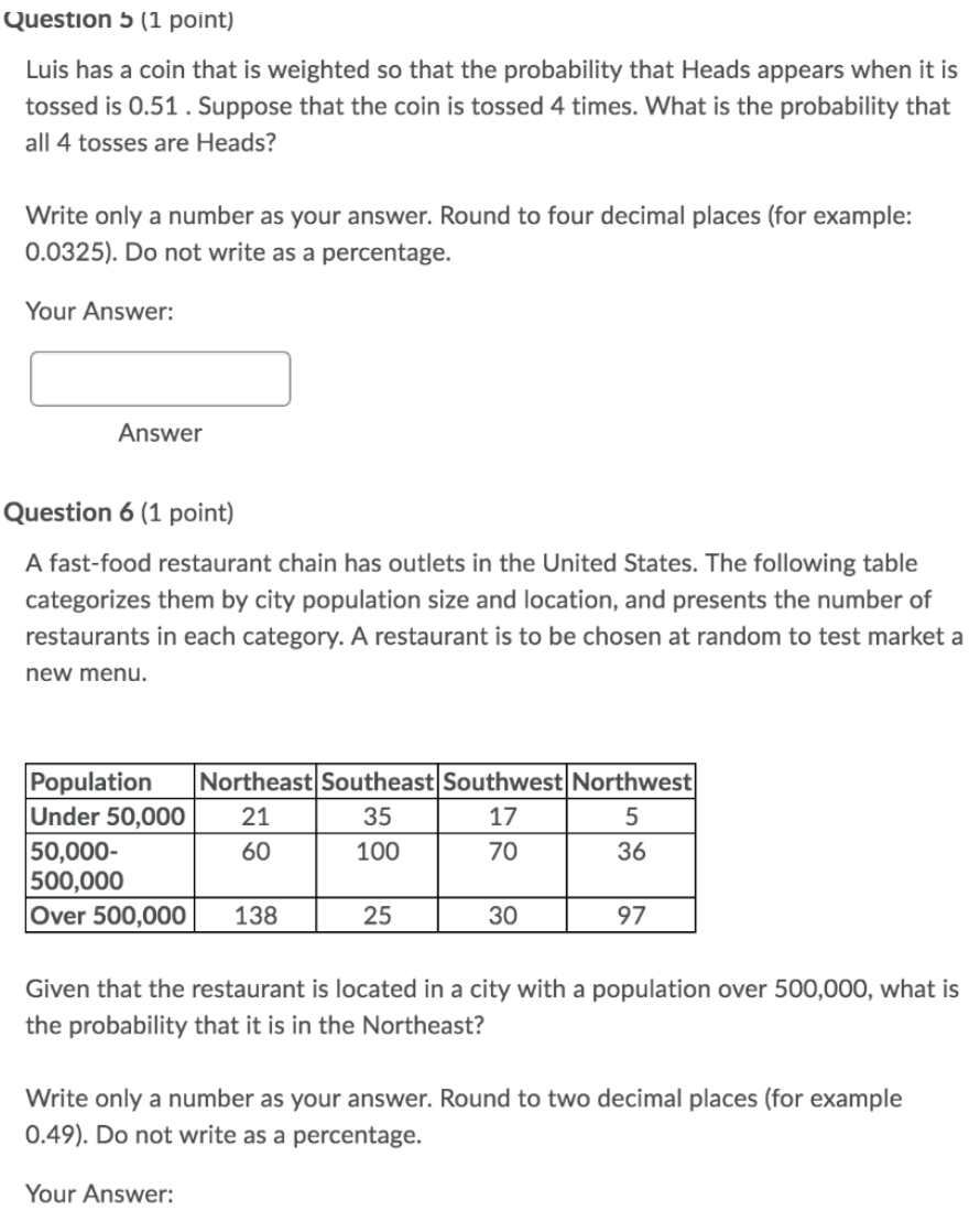 Solved Question 3 (1.1 points) The federal government has | Chegg.com