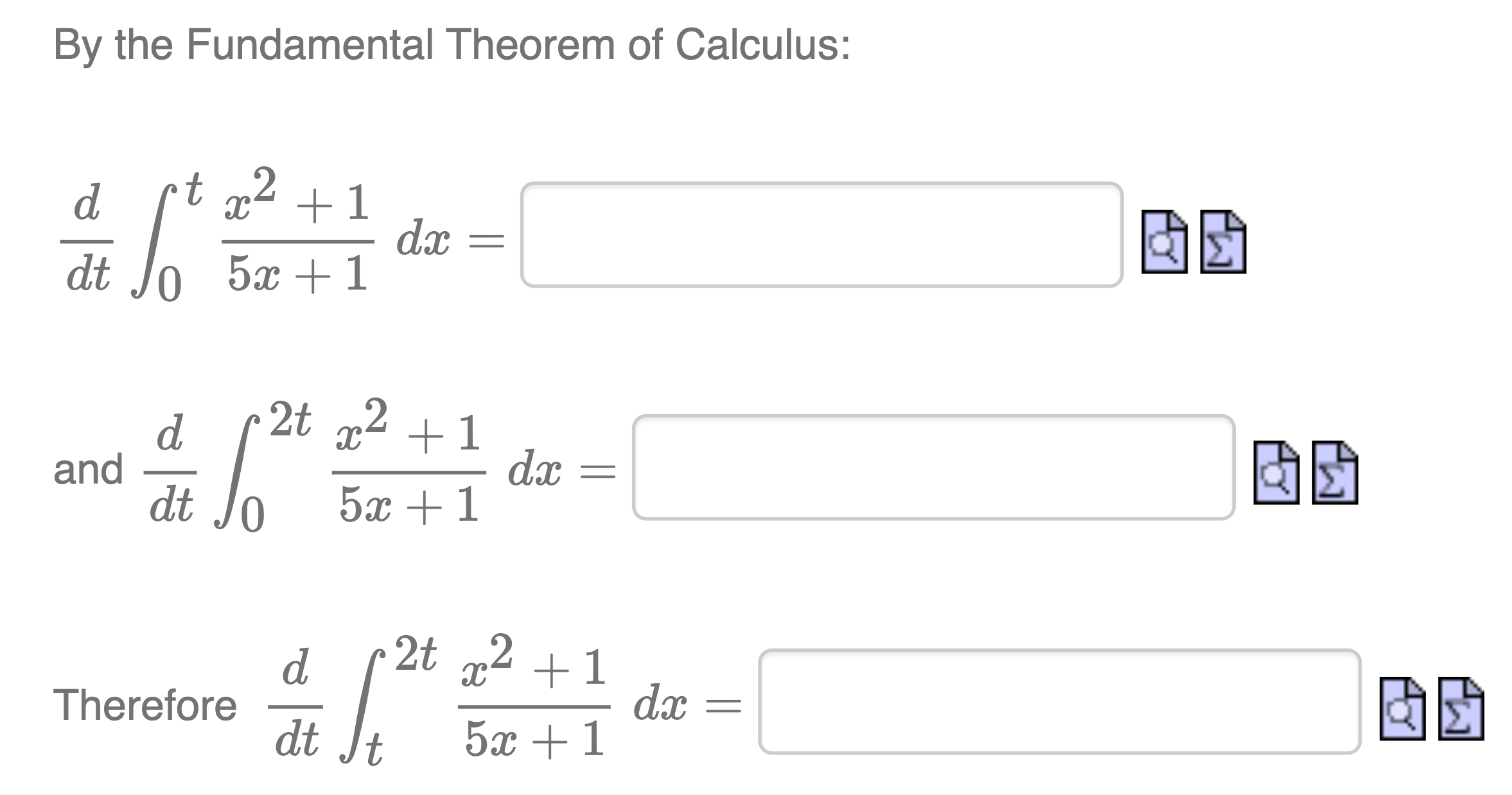 Solved By the Fundamental Theorem of Calculus: | Chegg.com