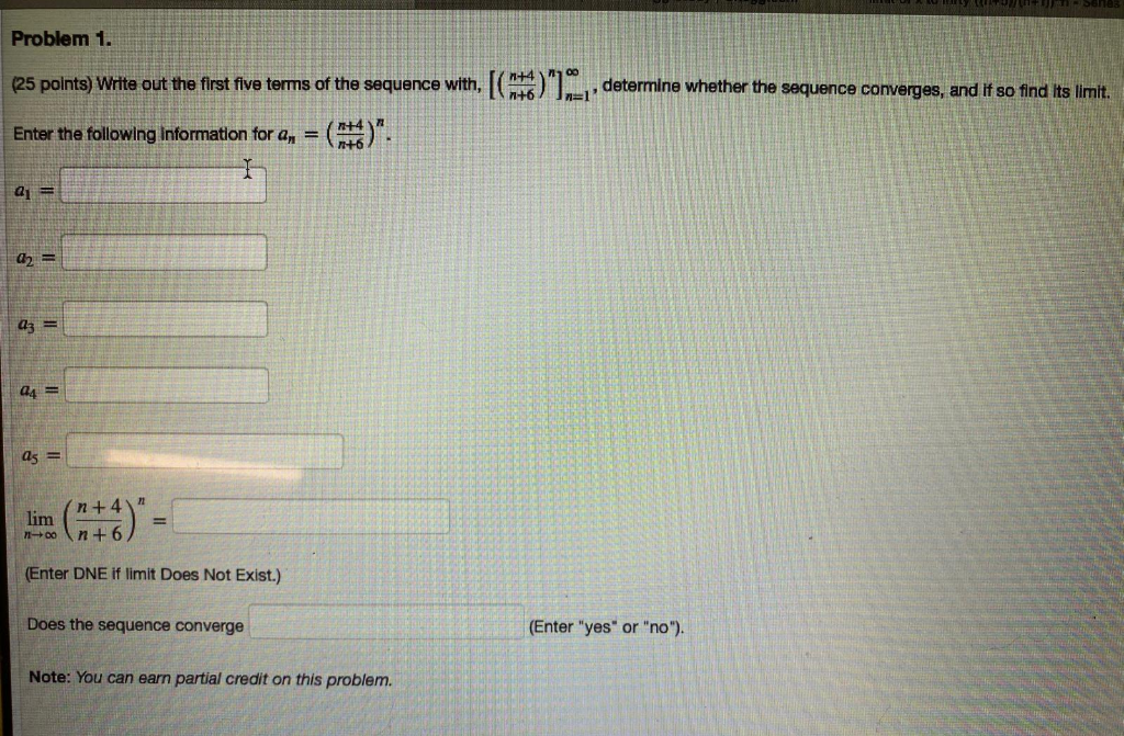Solved 25 Points Write Out The First Five Terms Of The